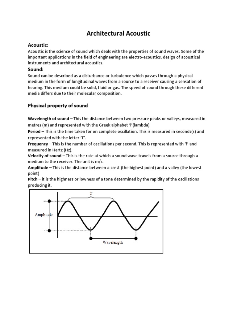 Acoustics Note | PDF | Sound | Hertz
