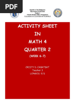 Activity Sheet IN Math 4 Quarter 2: (WEEK 6-7) | PDF | Numbers ...