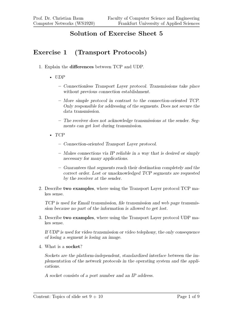 TCP vs UDP: Key Differences Explained | PDF | Transmission Control ...