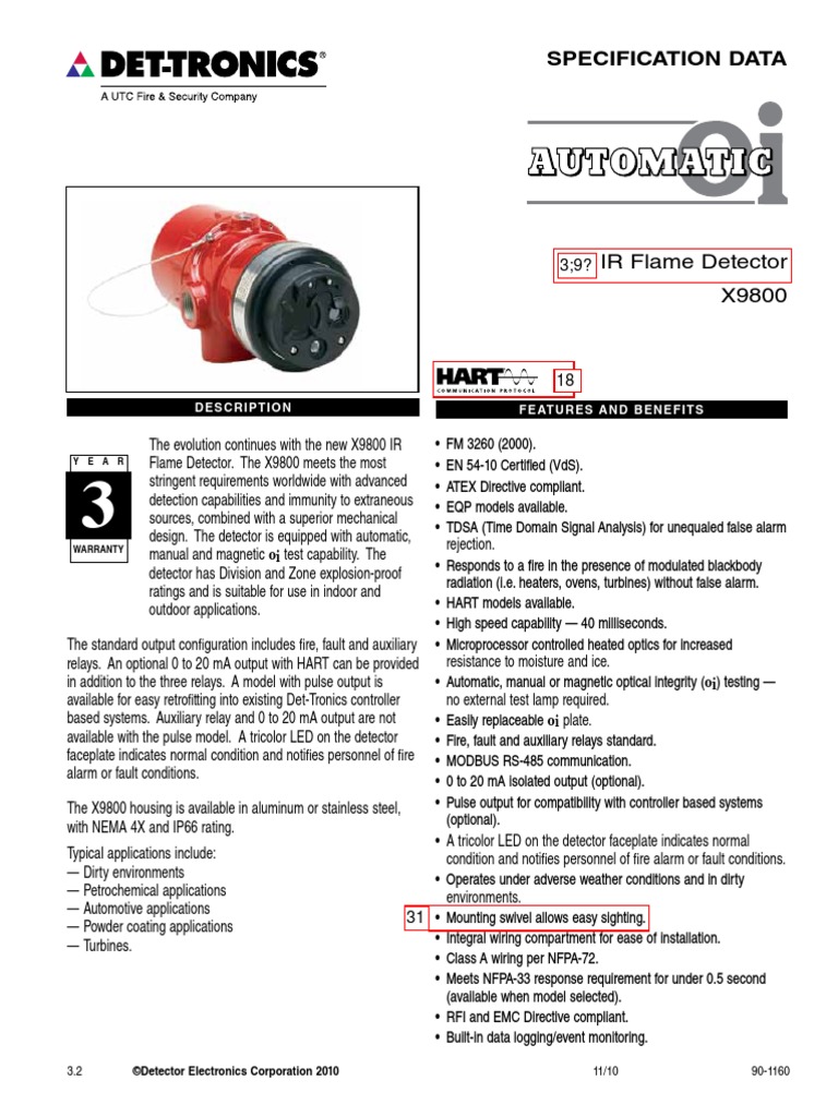 Det-Tronics Flame Detector | PDF | Detector (Radio) | Relay