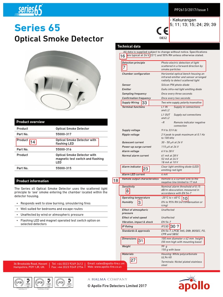 Apollo Smoke Detector Ev 1 | PDF | Diode | Smoke