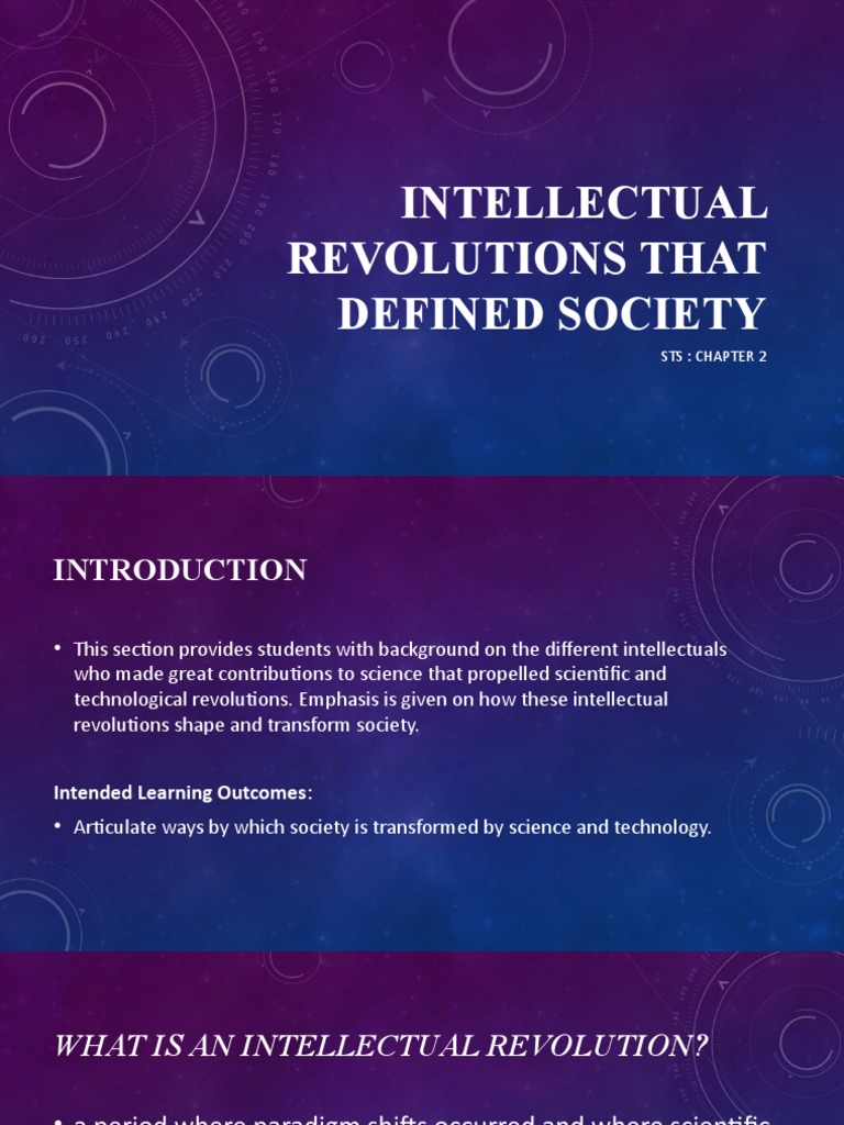 LECTURE 2 Intellectual Revolutions That Defined Society | PDF ...
