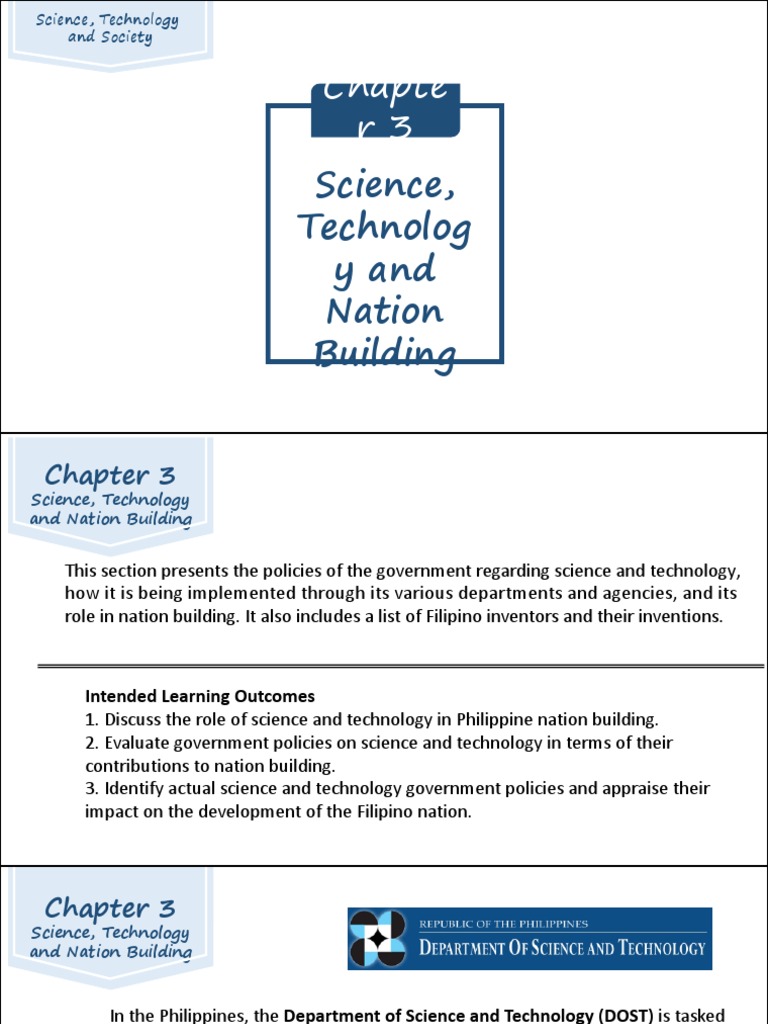 Chapte r3: Science, Technolog y and Nation Building | PDF | Research ...