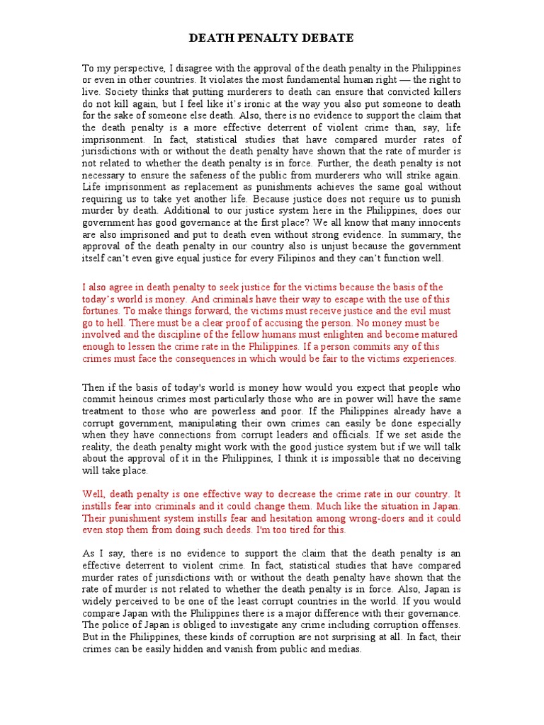 Death Penalty Debate | Download Free PDF | Capital Punishment | Murder
