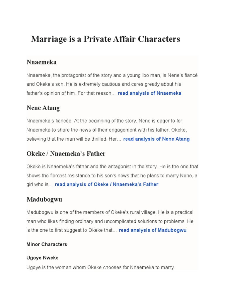 Marriege Is Private Affair | PDF | Igbo People | Human Nature