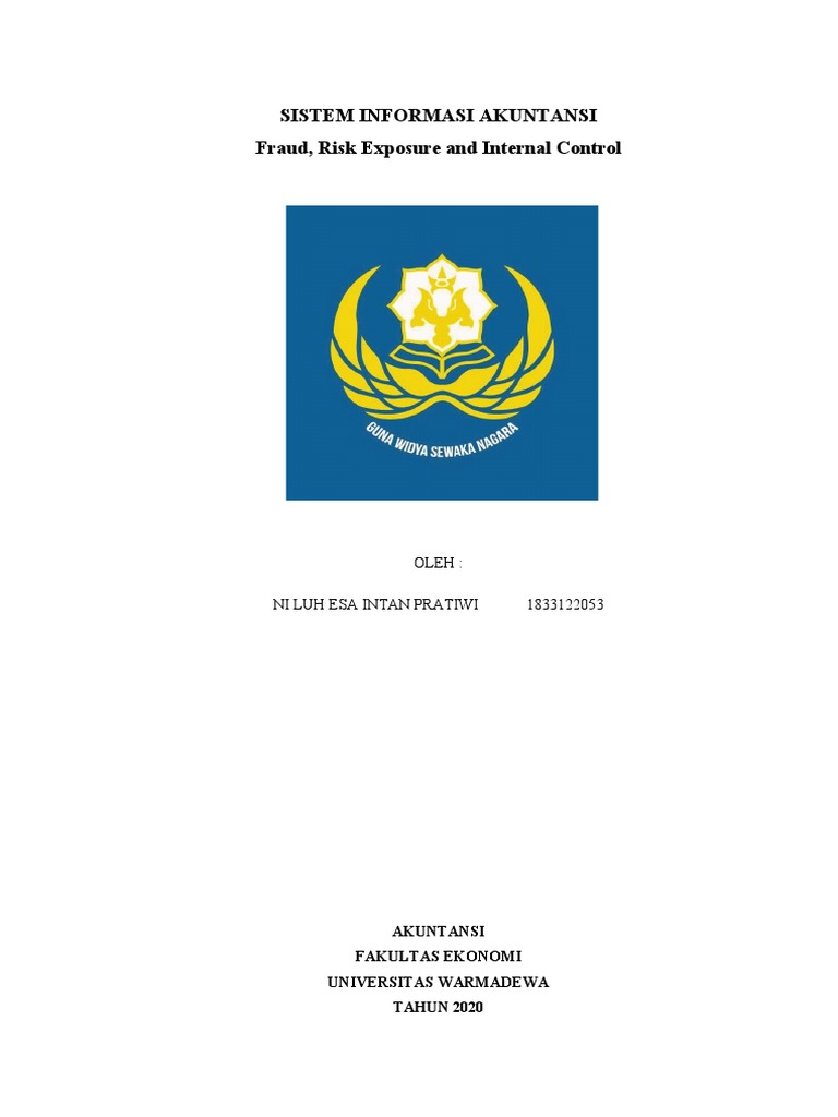 SIA - TUGAS KE 5 Fraud, Risk Exposure and Internal Control | PDF