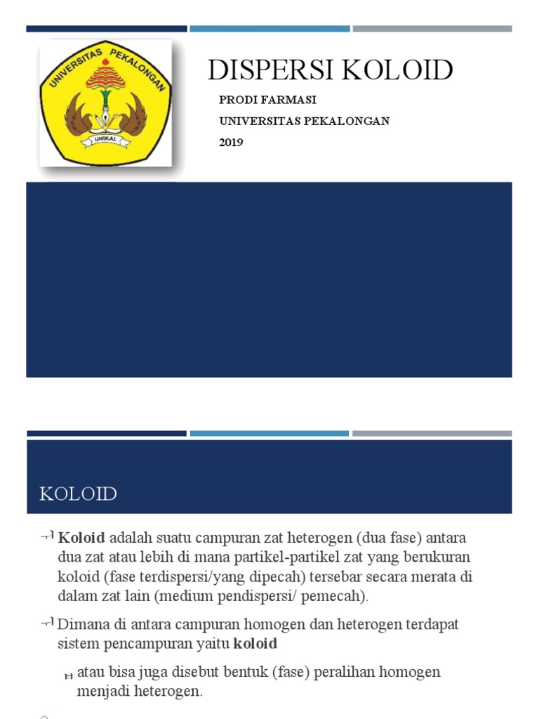 Dispersi Koloid | PDF | Sains & Matematika