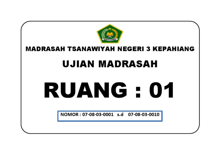 Label Ruangan | PDF