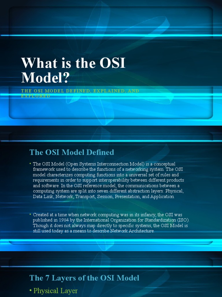 OSI Model and Its 7 Layers | PDF | Osi Model | Internet Protocol Suite