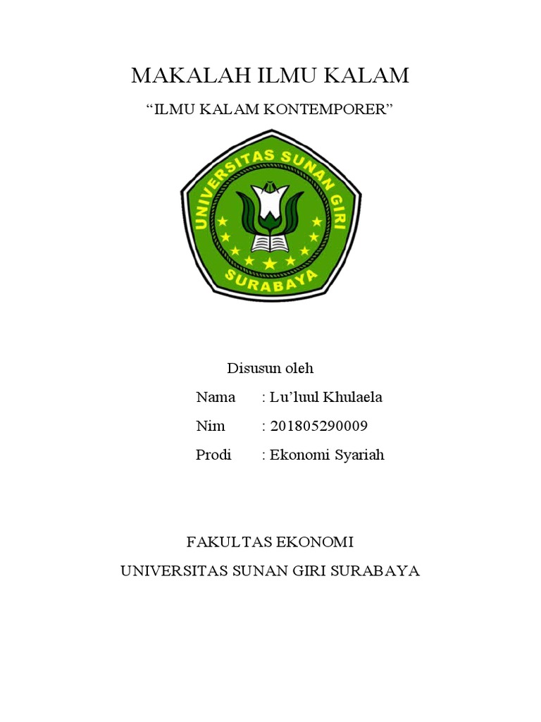 Makalah Ilmu Kalam | PDF