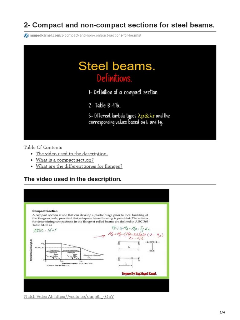 Steel Beam Compact vs Non-Compact | PDF | Buckling | Economic Sectors