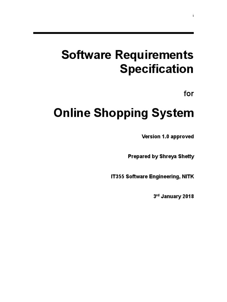 SRS Online Shopping | PDF | Online Shopping | Databases