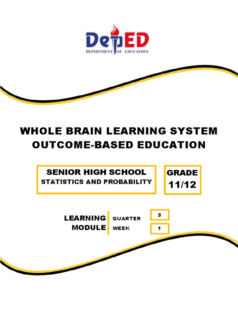 SHS Statistics & Probability Module | PDF | Probability Distribution ...