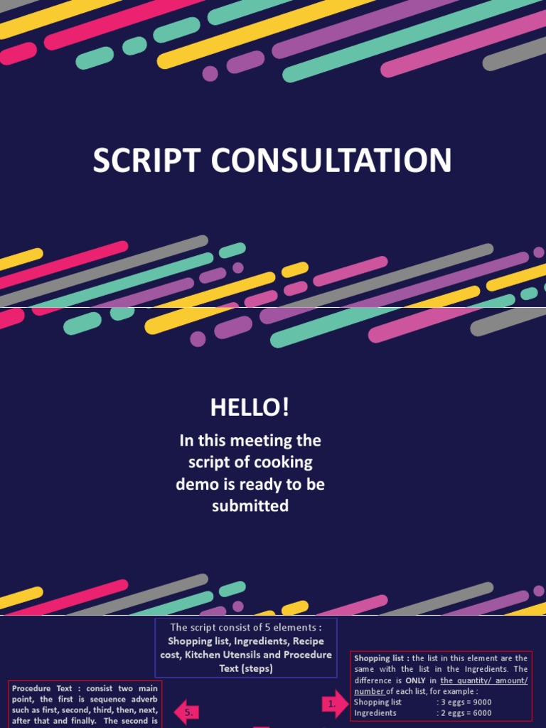 Script Consultation | PDF | Cooking | Foods