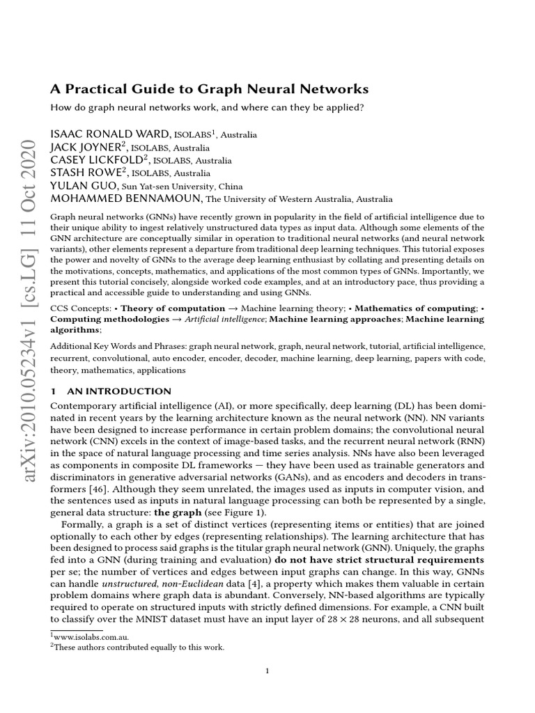 Practical Guide to Understanding and Applying Graph Neural Networks | PDF | Eigenvalues And ...