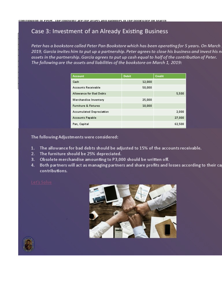 Computation For Formation of Partnership | PDF | Debits And Credits ...