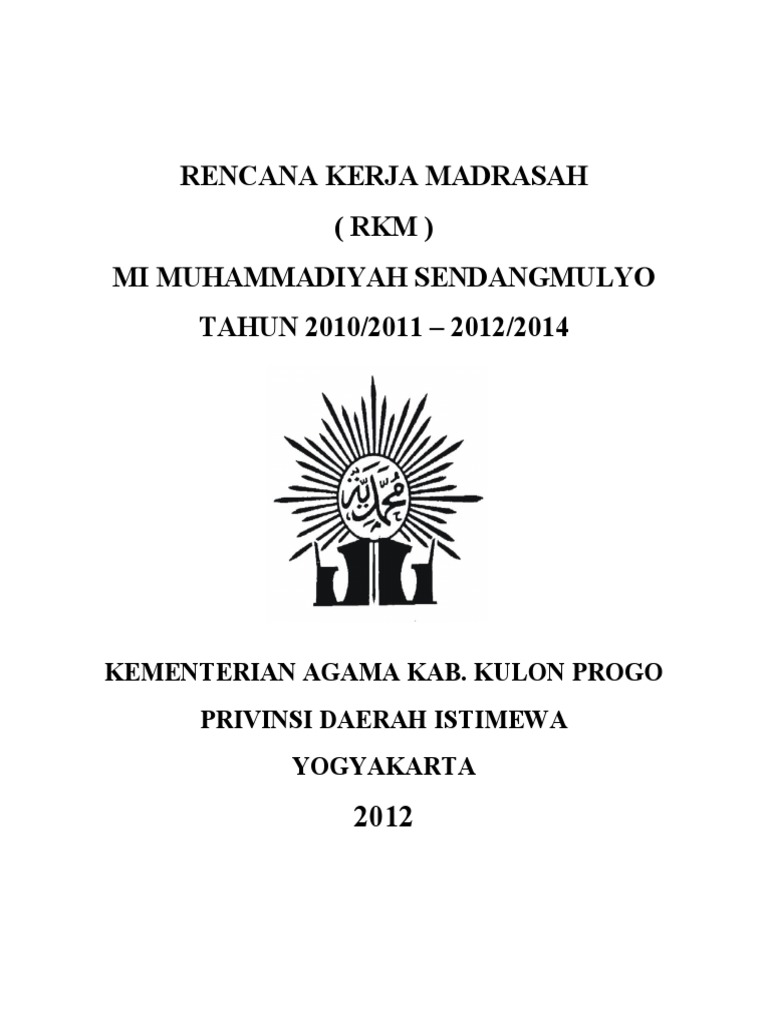 Rencana Kerja Madrasah (RKM) | PDF