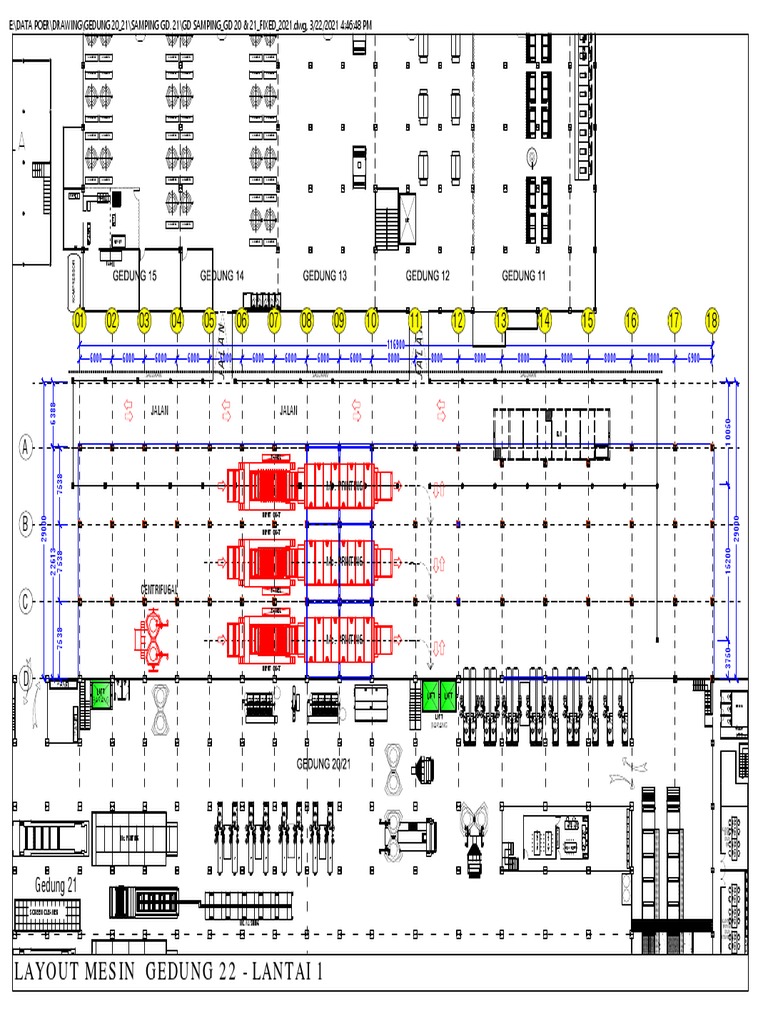 Layout Lt.1 Gedung 22 | PDF