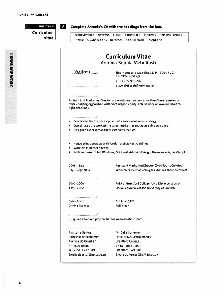 CV Practice | PDF