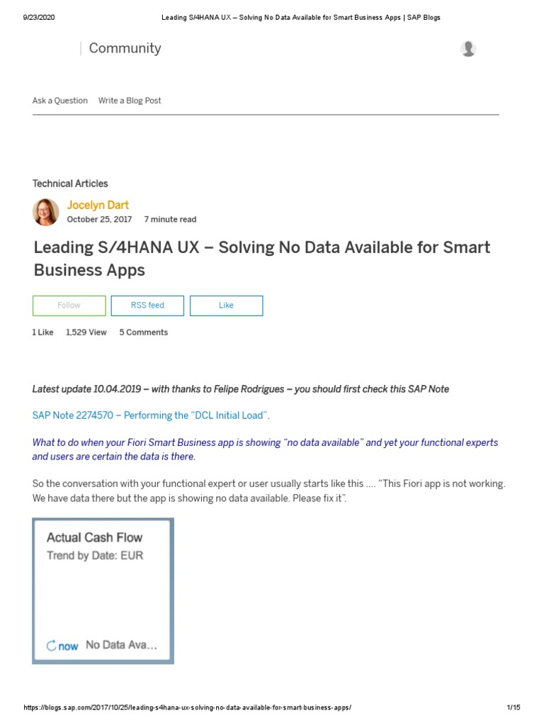 Solving No Data Available For Smart Business Apps | PDF | Computing ...