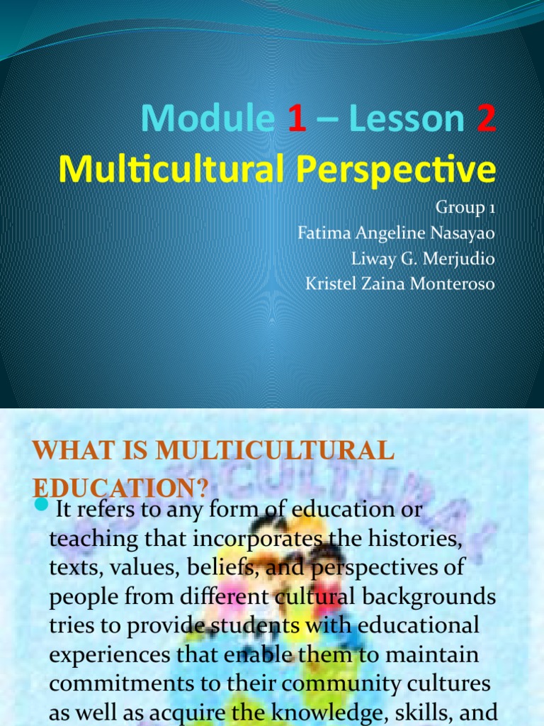 Multicultural Perspective Lesson 2 | PDF | Social Science | Science ...