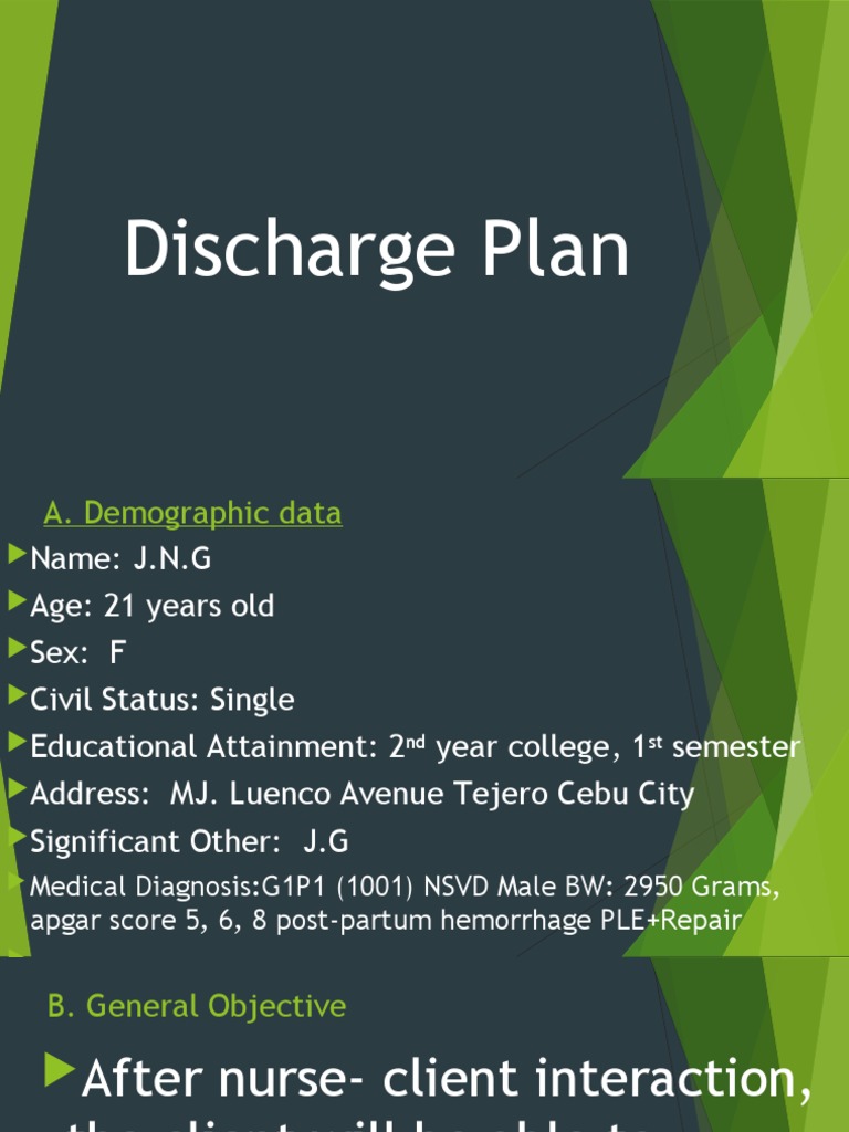 Discharge Plan | PDF