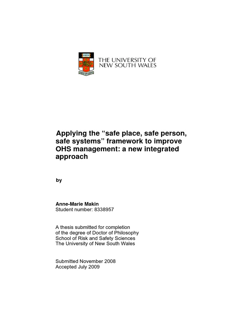 Applying The Safe Place Safe Person Safe System Framework To Improve ...