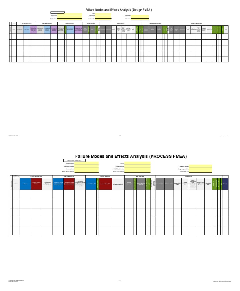 Form Sheet AIAG VDA Design U Process-FMEA en | PDF | Computer ...