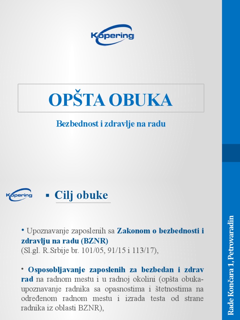 Opšta Obuka | PDF