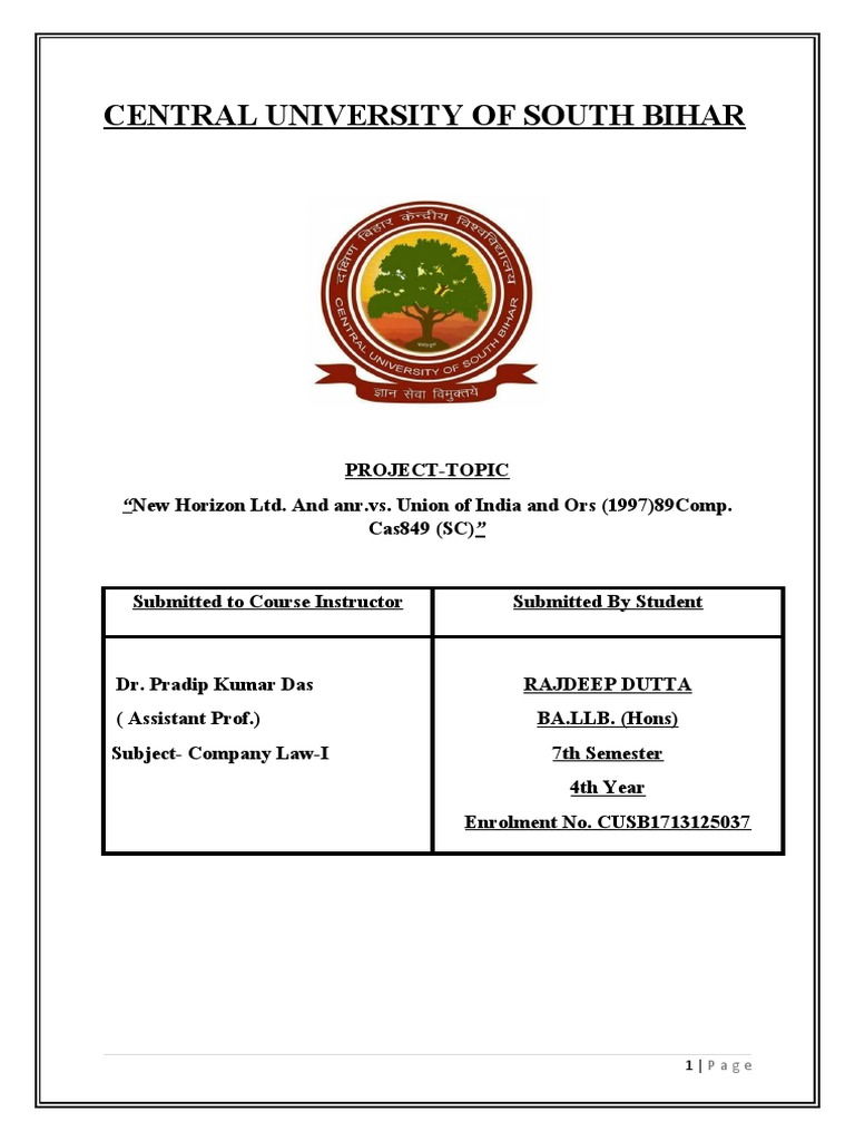 Company Law Project Rajdeep Dutta | PDF | Liquidation | Private Law