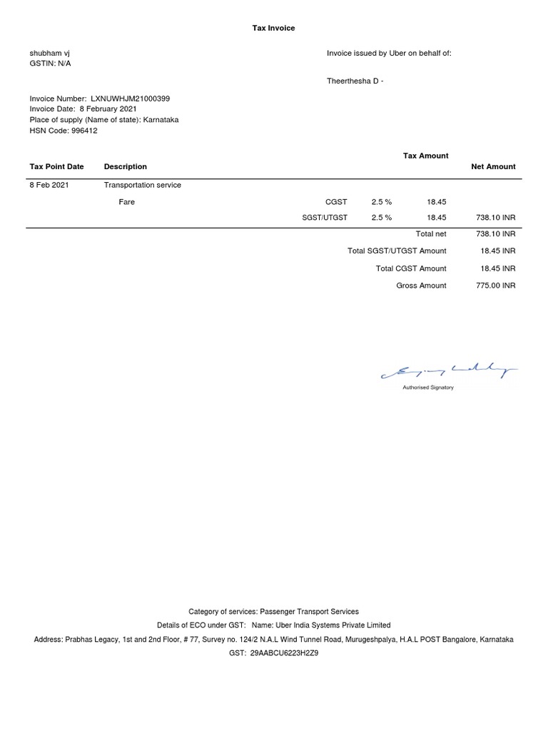 Invoice LXNUWHJM21000399 | PDF