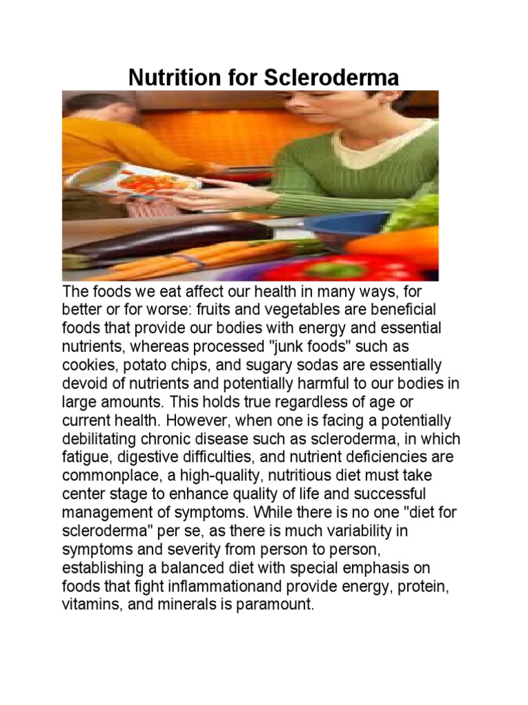 Nutrition For Scleroderma | PDF | Malnutrition | Nutrition