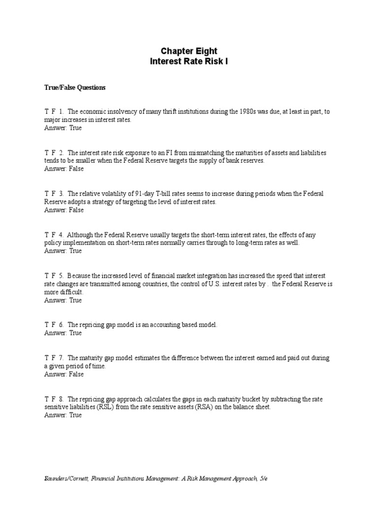 Assessing Interest Rate Risk Exposure: An Analysis of Repricing Gaps ...