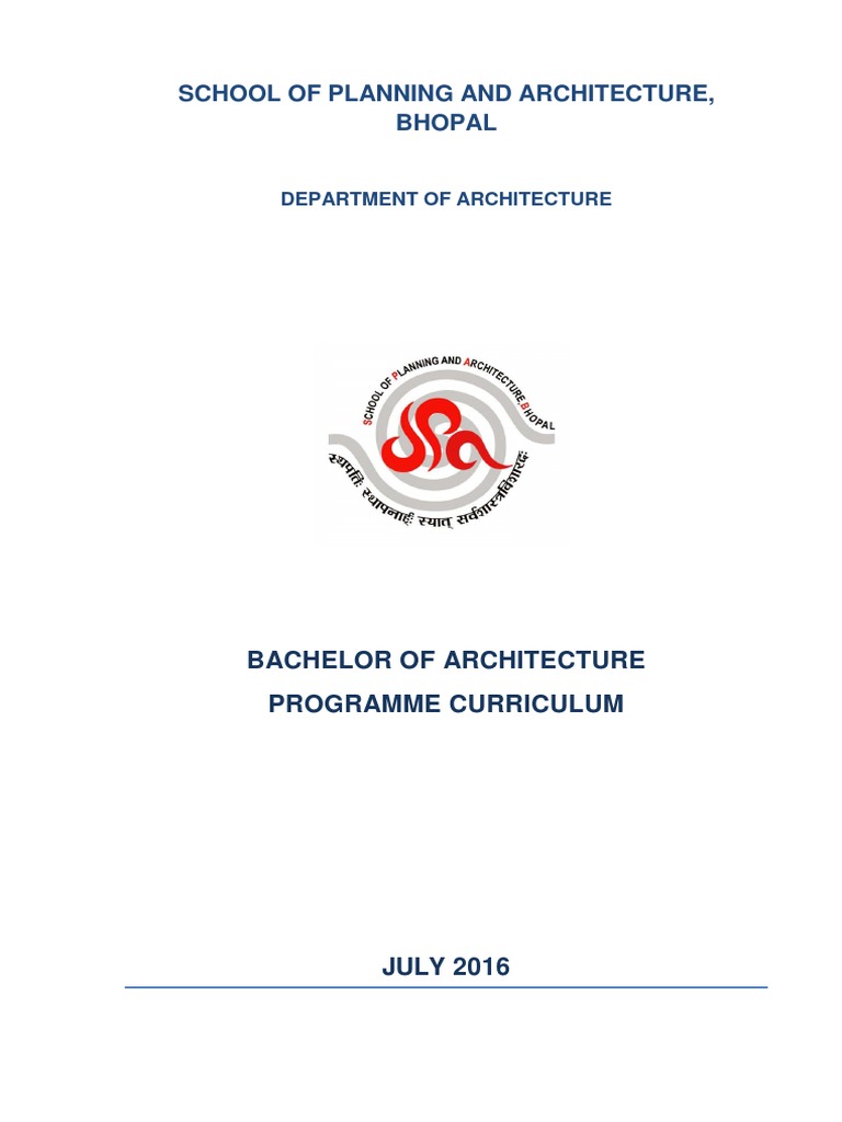 School of Planning and Architecture, Bhopal | PDF | Technology ...