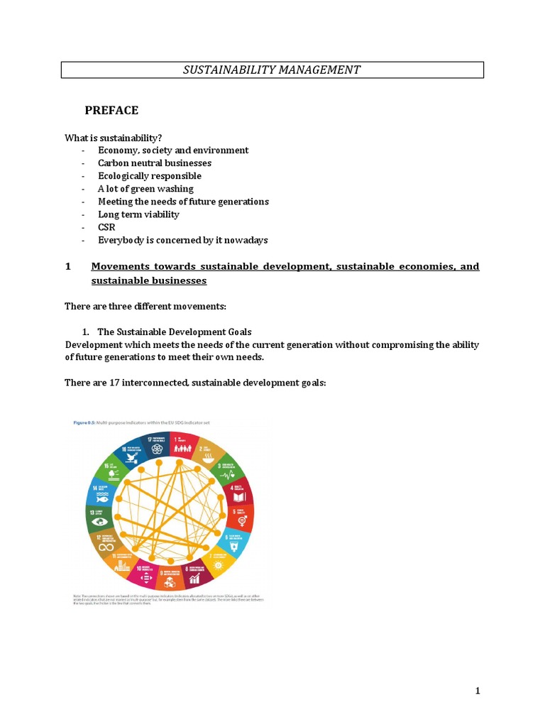 Sustainability Management - Notes | PDF | Greenhouse Effect ...