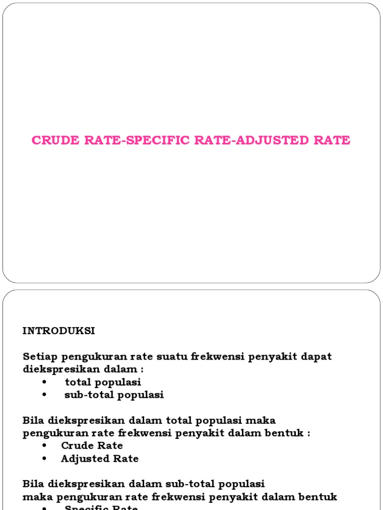 Crude Rate | PDF