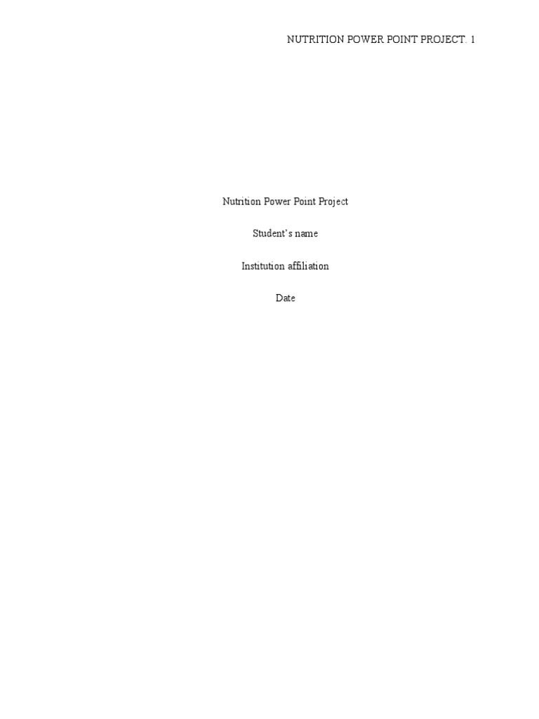 Nutrition And Dietetics Project PDF Veganism Diet Nutrition 
