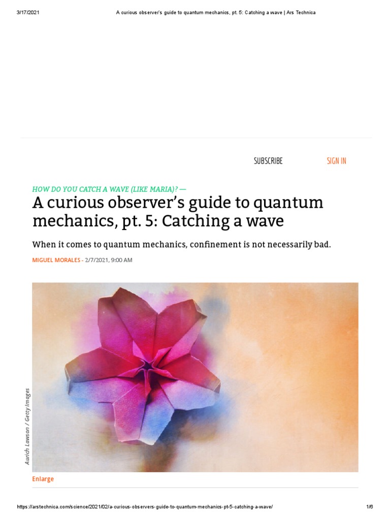 A Curious Observer's Guide To Quantum Mechanics, Pt. 5 - Catching A ...