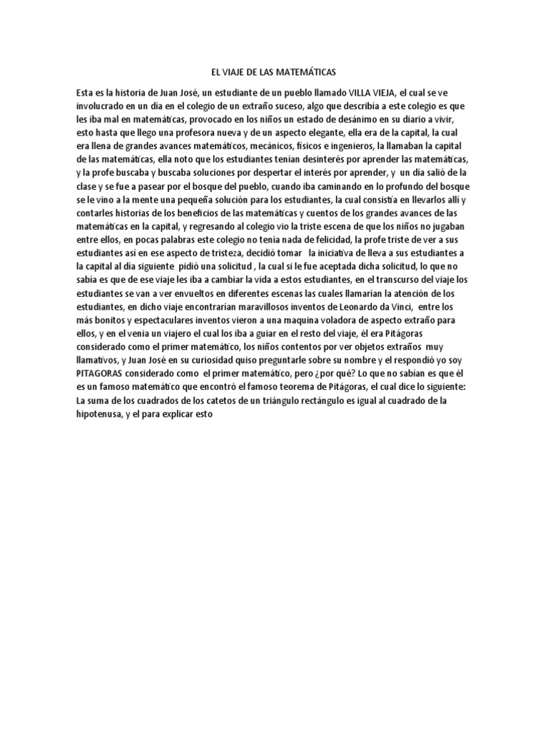 Cuento de Las Matematicas | PDF