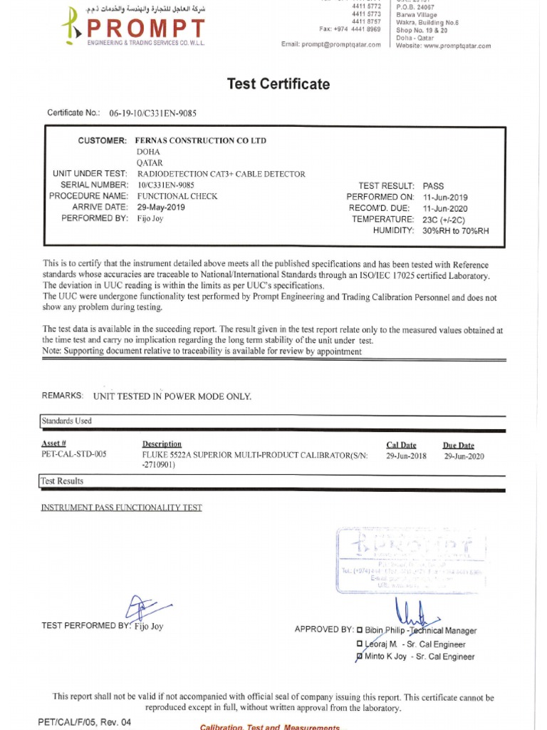 Radiodetcection Cat3+ Cable Detector | PDF