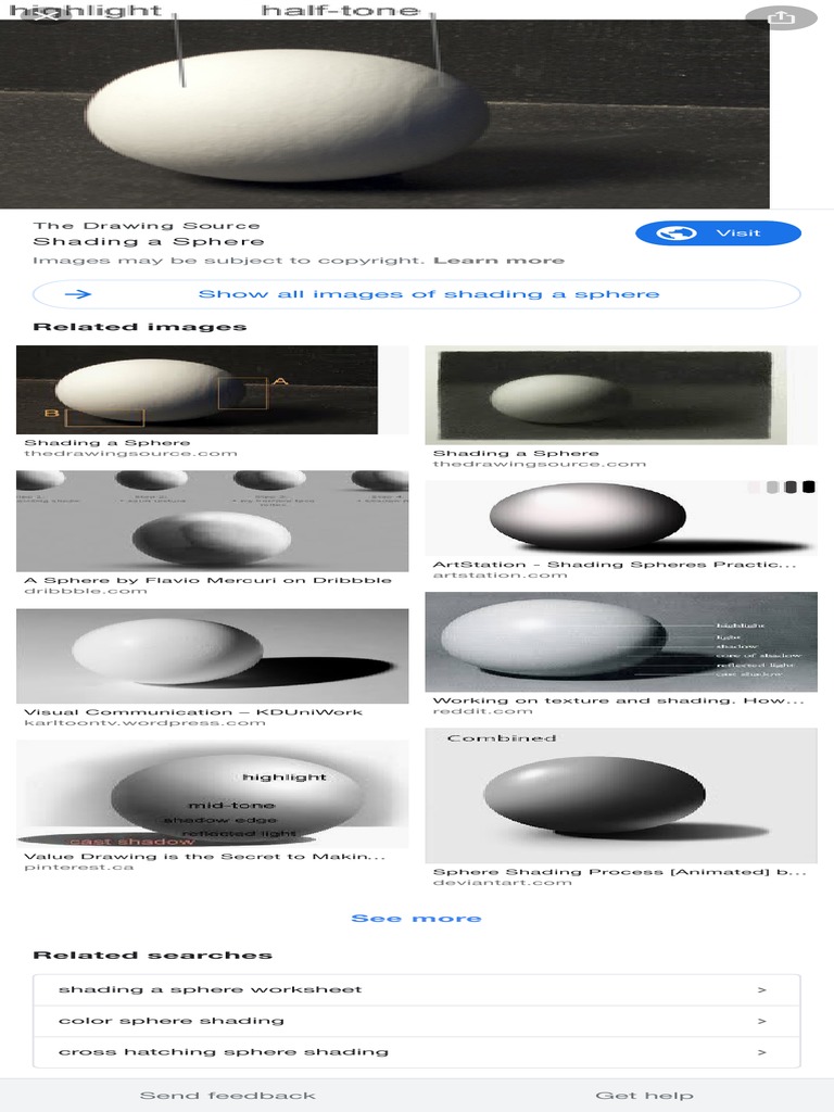Shading A Sphere: Read The Description!How To Draw A Realistic Sphere ...