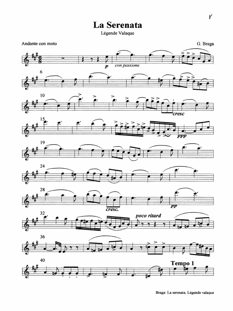 BRAGA La Serenata | PDF