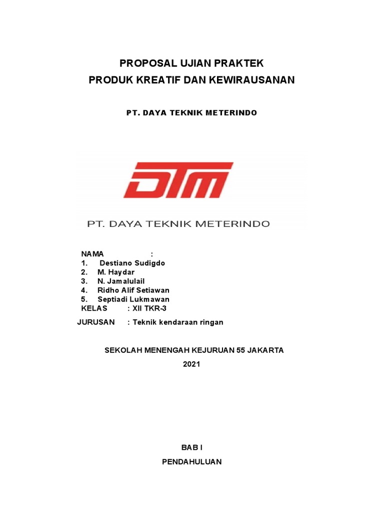 Proposal-UPRAK-PKK Contoh | PDF