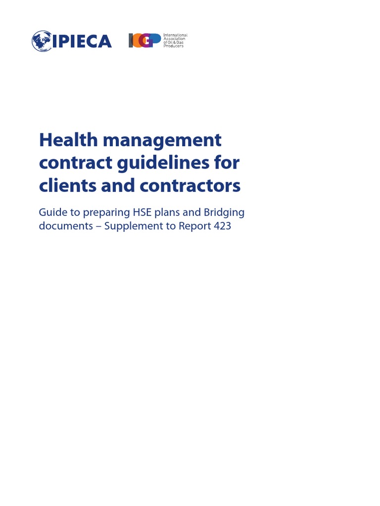 Guide To Preparing HSE Plans and Bridging Documents - Supplement To Report 423 (2018 FEB ...