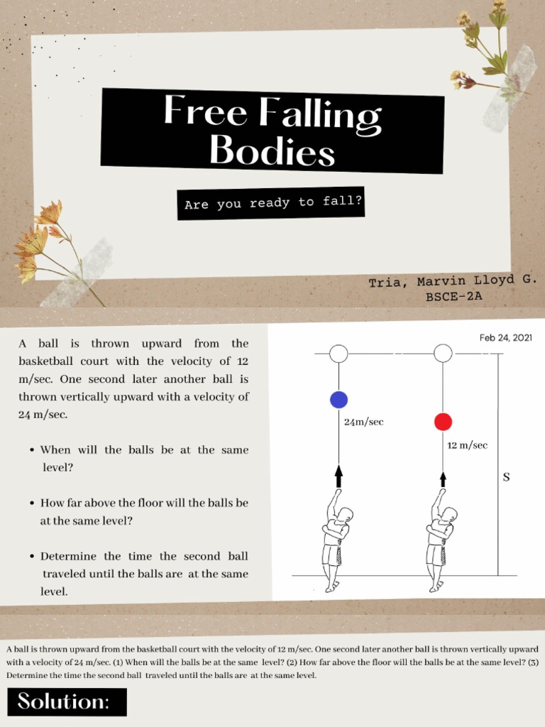 FREE FALLING BODIES Dynamics | PDF