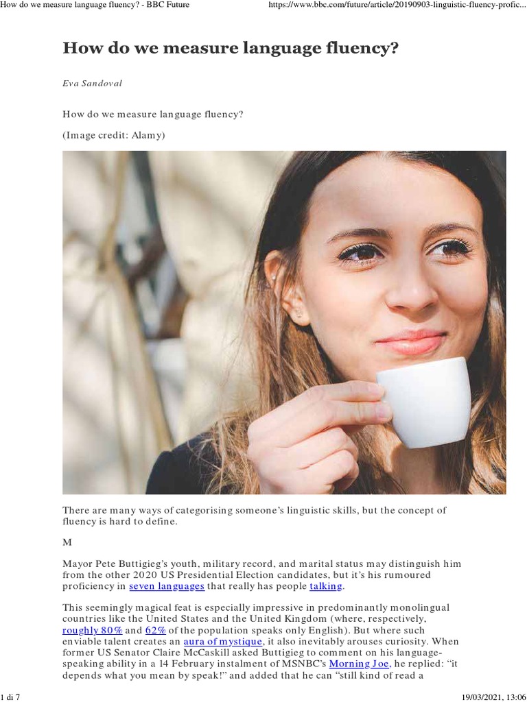 Measuring Fluency - BBC | PDF | Fluency | Second Language