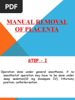 Manual Removal of Placenta | PDF | Uterus | Placenta