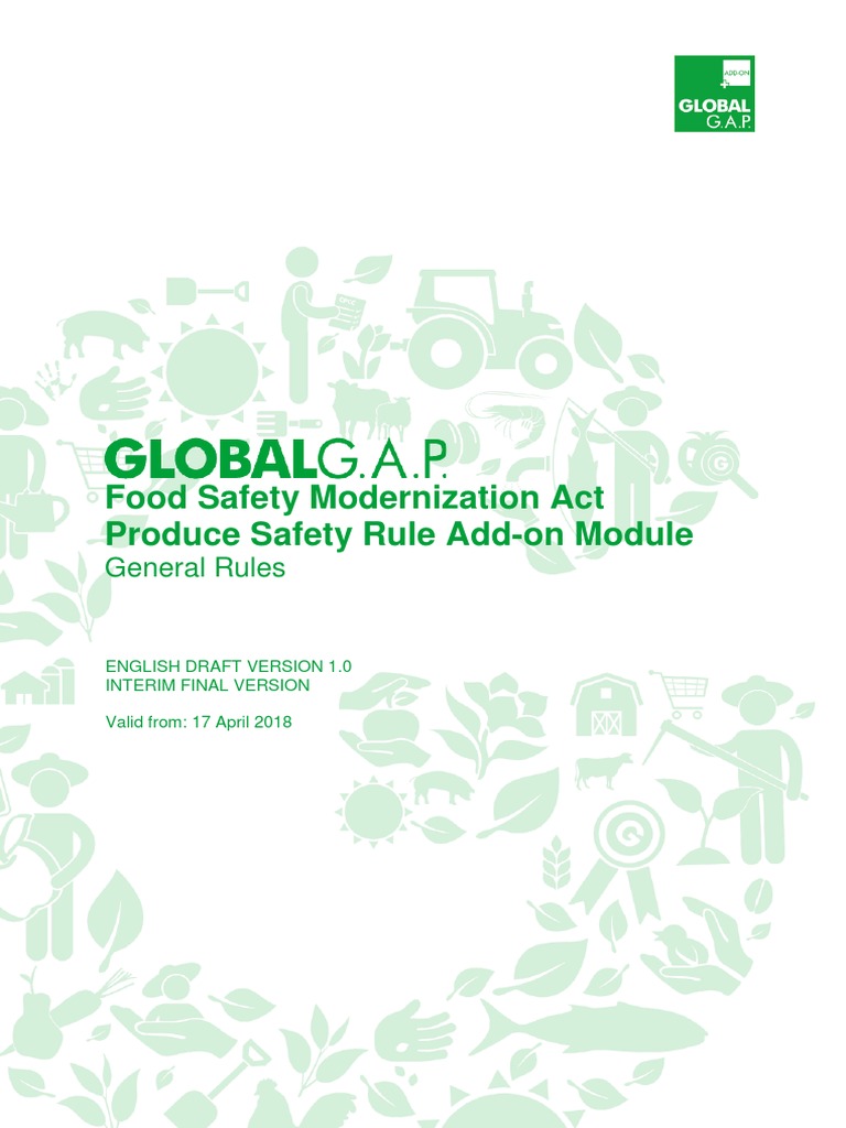DRAFT GlobalGap FSMA GR V1 0 IF en | PDF | Regulatory Compliance ...