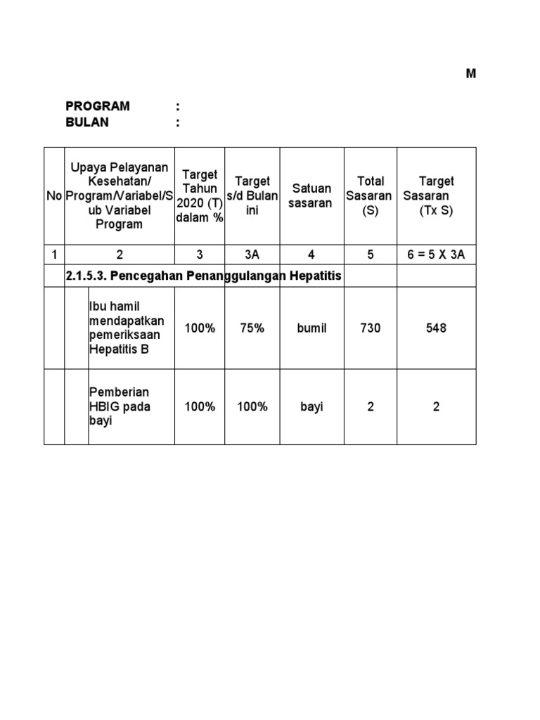 Pdca Ukm - Hepatitis | PDF