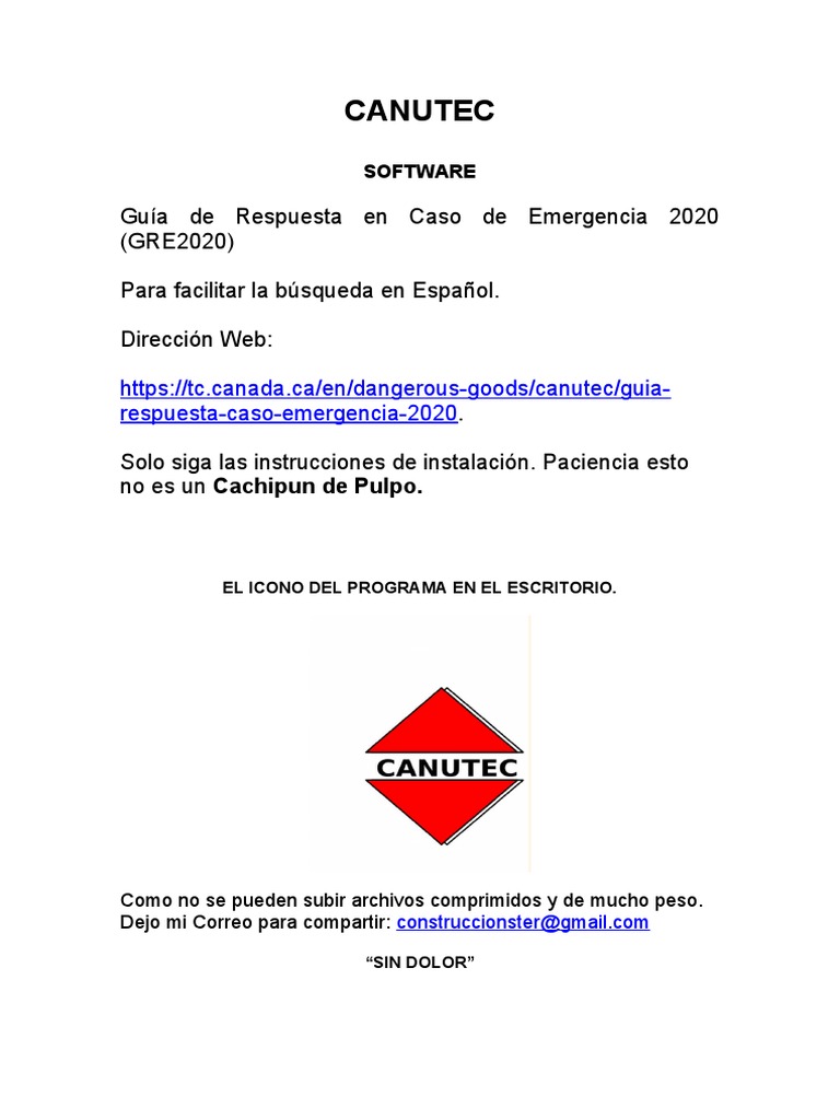 Guía Canutec 2020: Emergencias en Español | PDF | Negocios | Informática